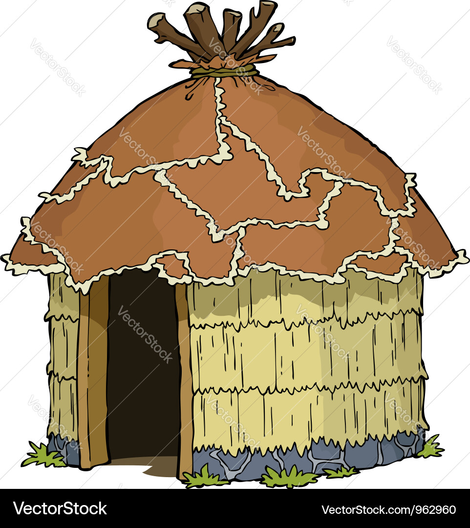 Native hut Royalty Free Vector Image - VectorStock
