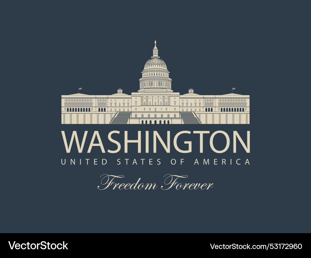 Us capitol building in washington dc Royalty Free Vector
