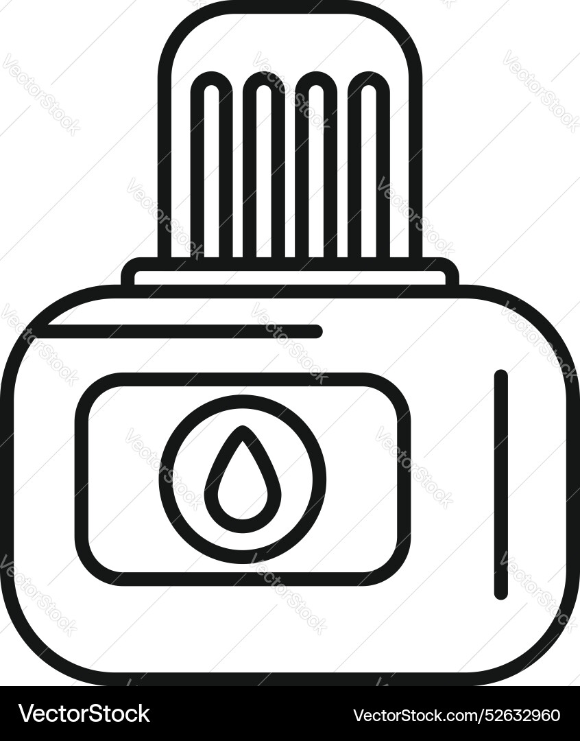 Vape pen cartridge showing heating element for Vector Image