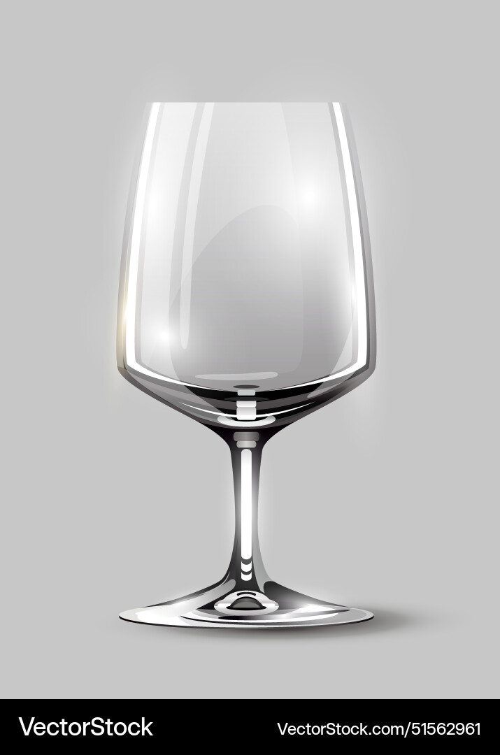 Alcohol glass for drinks transparent goblet Vector Image