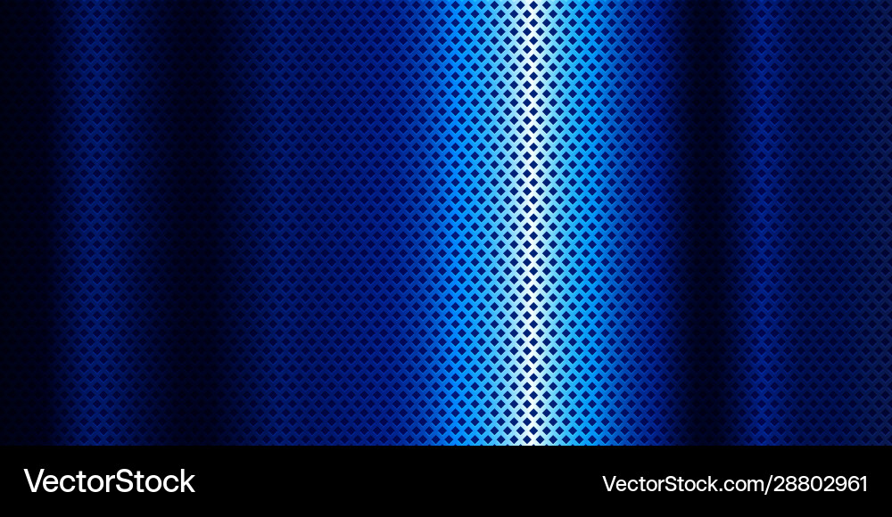 Blue metallic banner with diamond design Vector Image