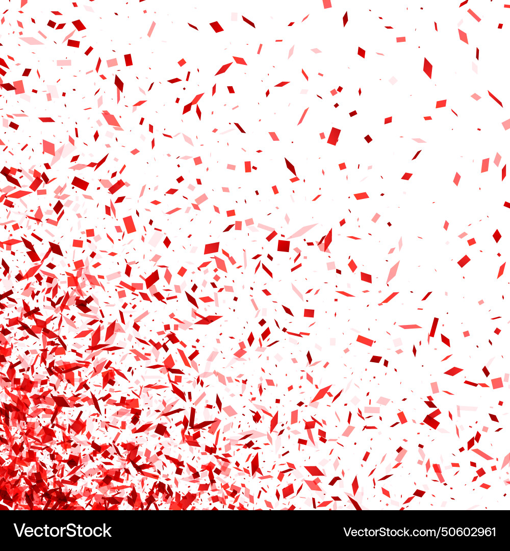 Crimson confetti cascade Royalty Free Vector Image