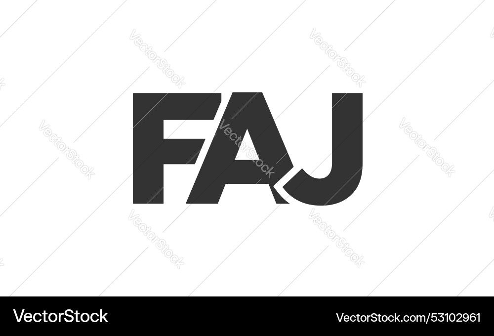 Faj Logo Design Vorlage mit stark und modern Vektorbild