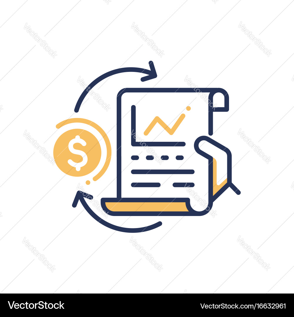 Financial Chart Icon Royalty Free Vector Image