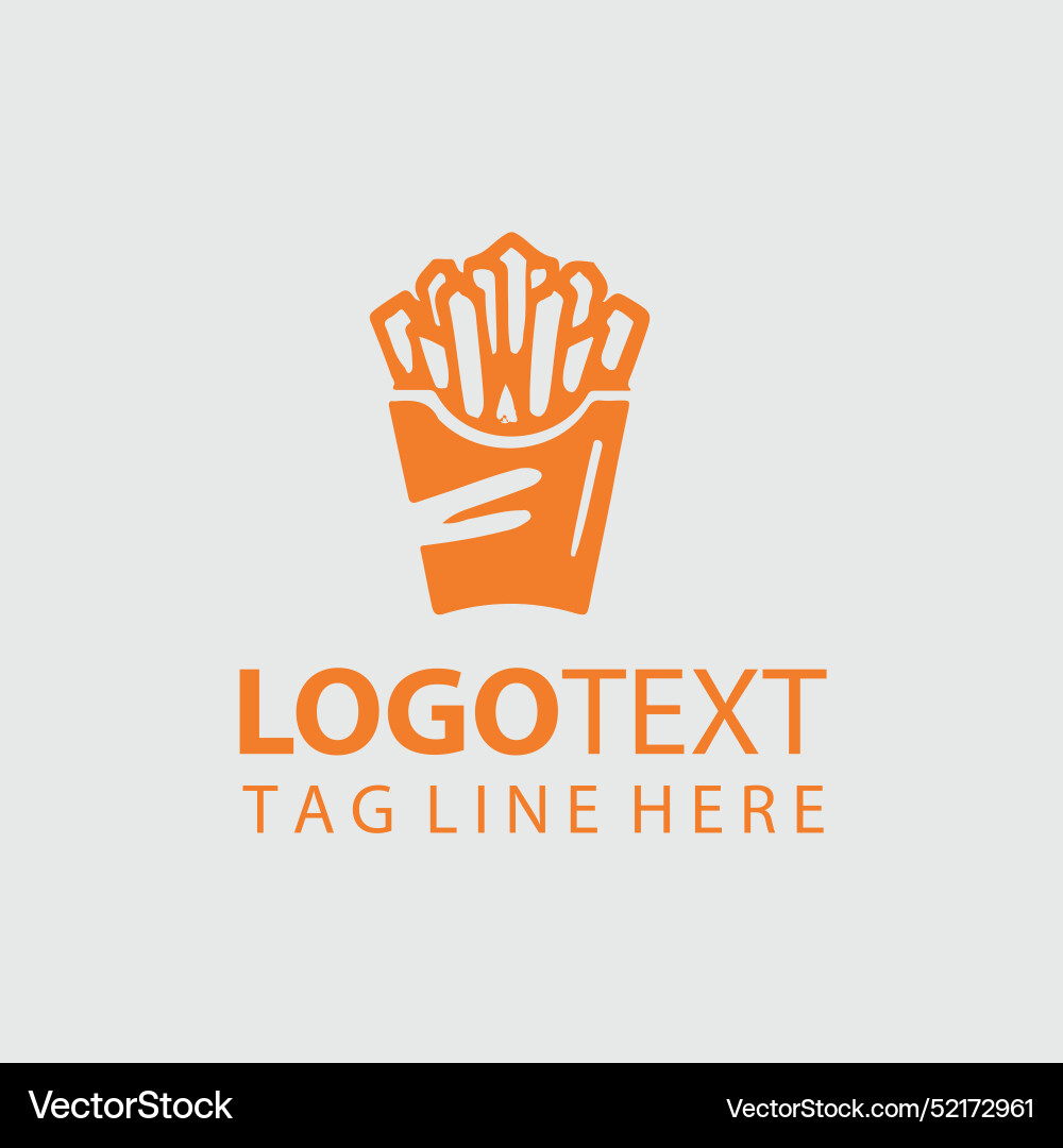 French fries logo Royalty Free Vector Image - VectorStock
