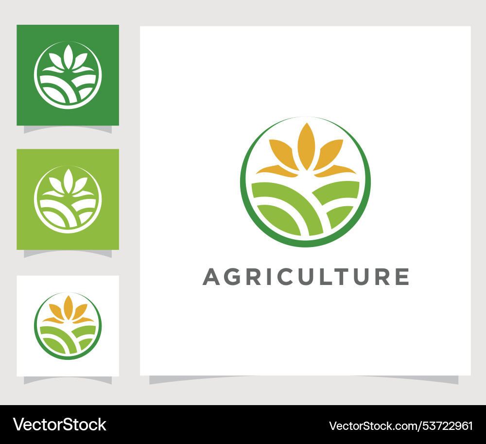 Logo icon agriculture agriculture Royalty Free Vector Image