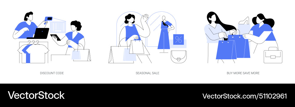 Sales and discounts isolated cartoon Royalty Free Vector