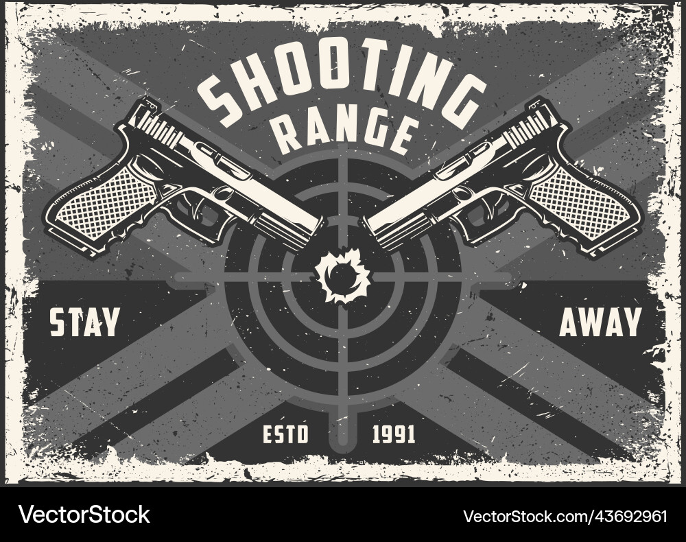 Vintage Shooting Range Label Royalty Free Vector Image