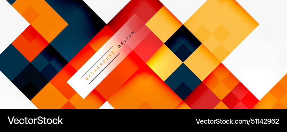 A colorful abstract background with squares and Vector Image