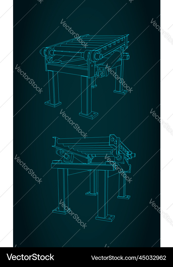 Conveyor lifting mechanism Royalty Free Vector Image