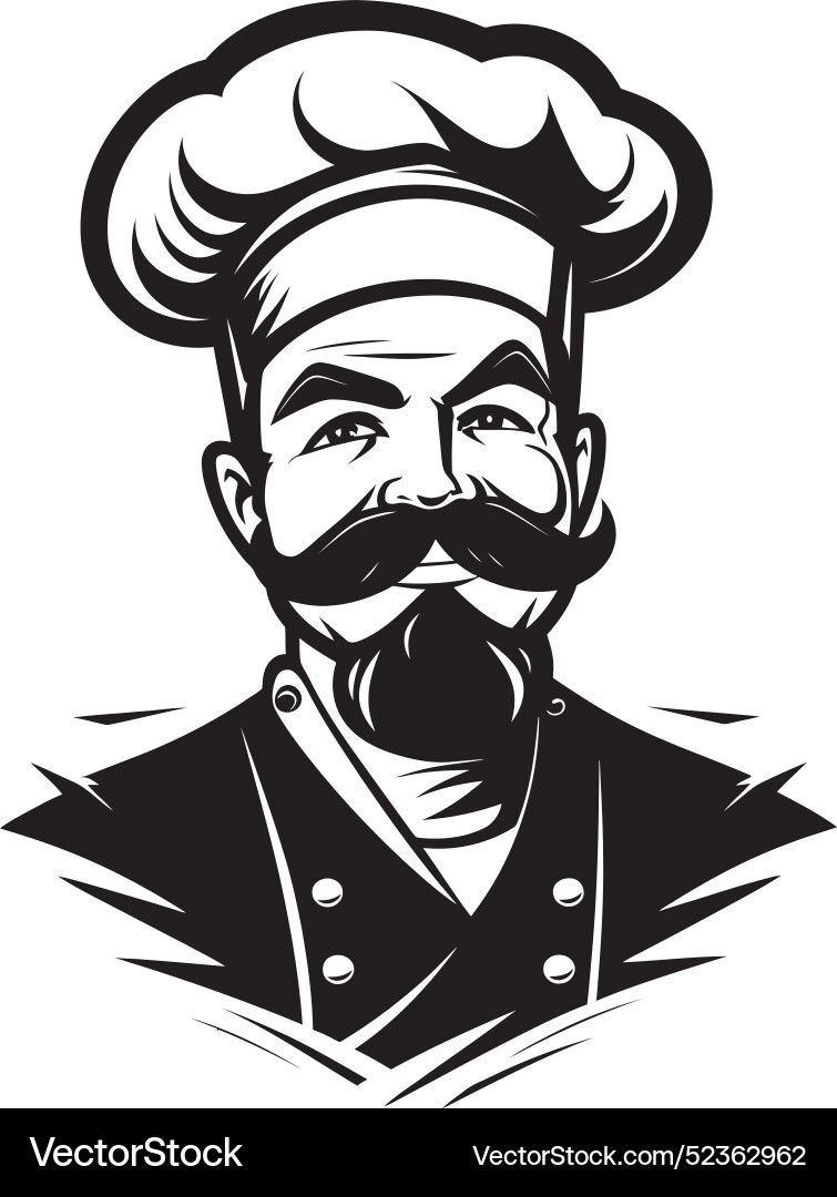 Dynamic chef avatar graphics Royalty Free Vector Image