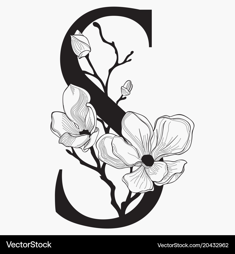 The Letter S In Flowers