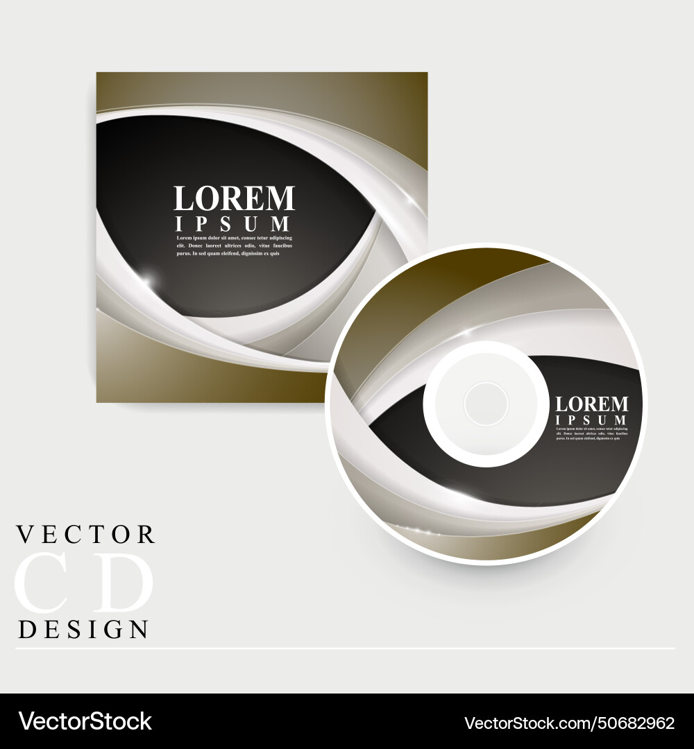 Modern cd cover template design Royalty Free Vector Image