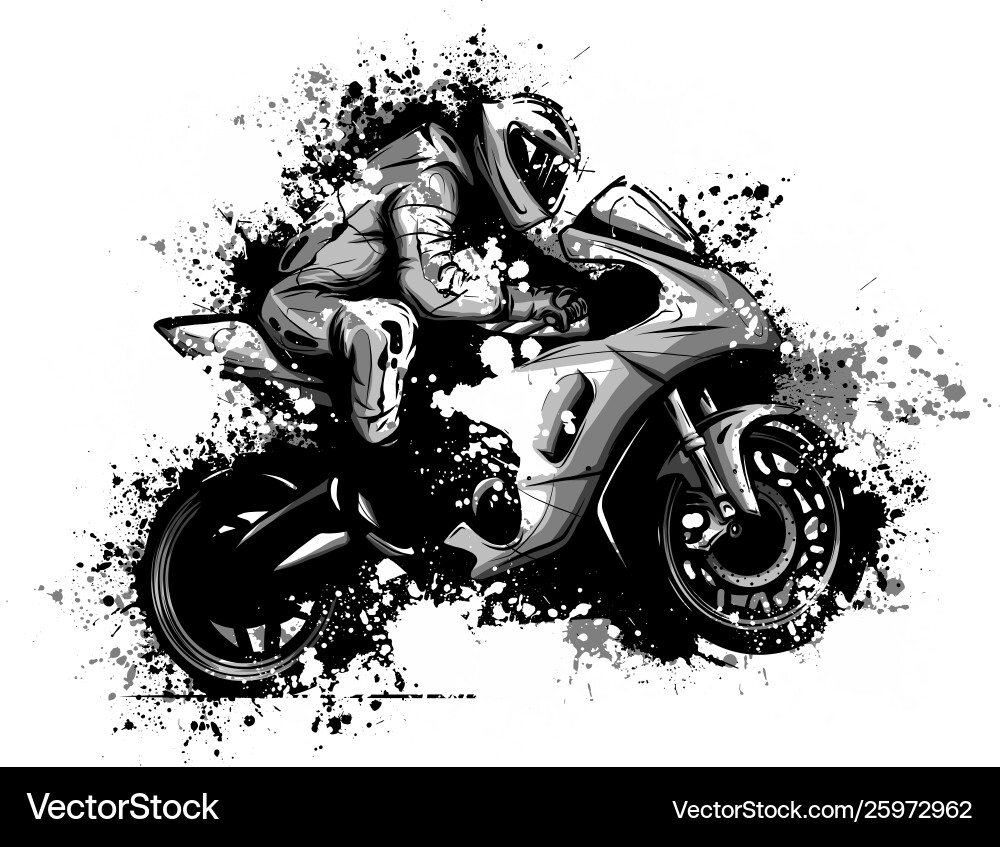 Motorcyclist on a motorcycle Royalty Free Vector Image