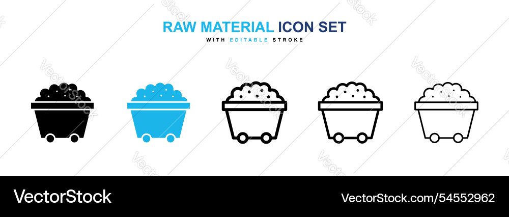 Raw material icon Royalty Free Vector Image - VectorStock