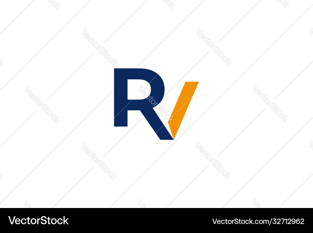RV Logo - Letter RV Royalty Free Vector Image - VectorStock