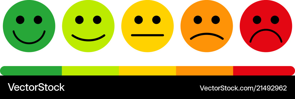 Smile Ratings & Emotions Royalty Free Vector Image