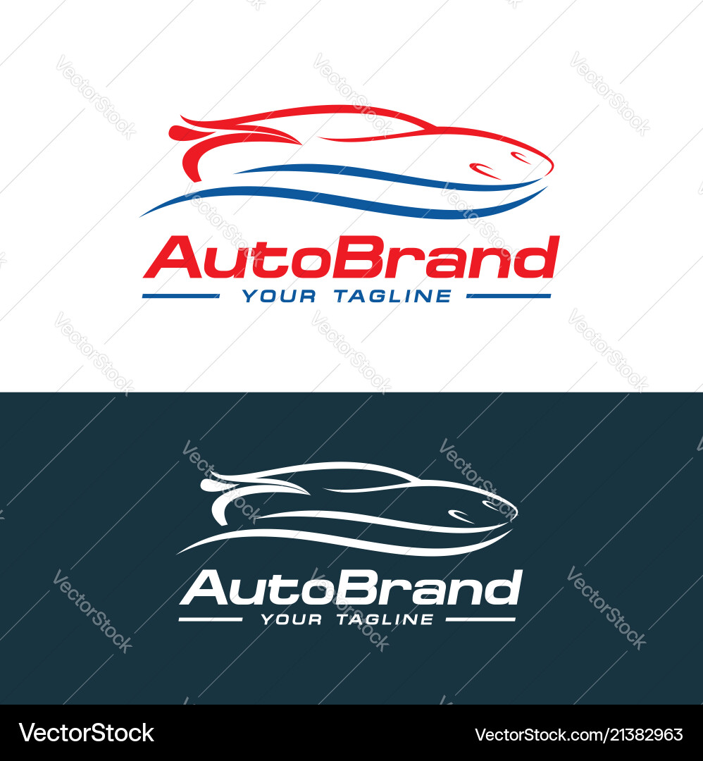 Car logo auto company template design Royalty Free Vector