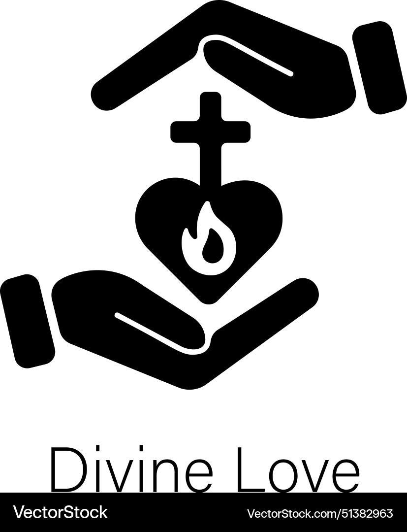 Divine love Royalty Free Vector Image - VectorStock