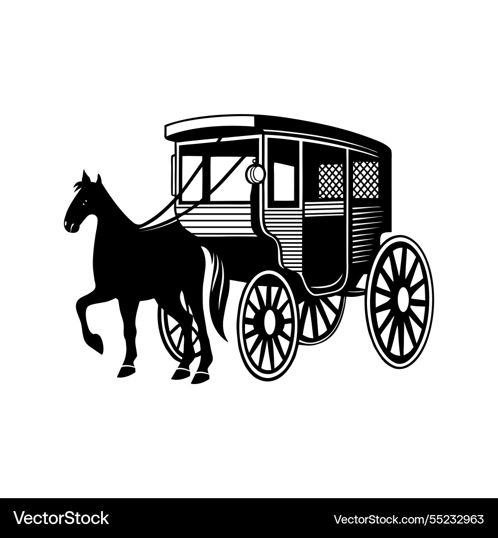 Hors coach Royalty Free Vector Image - VectorStock