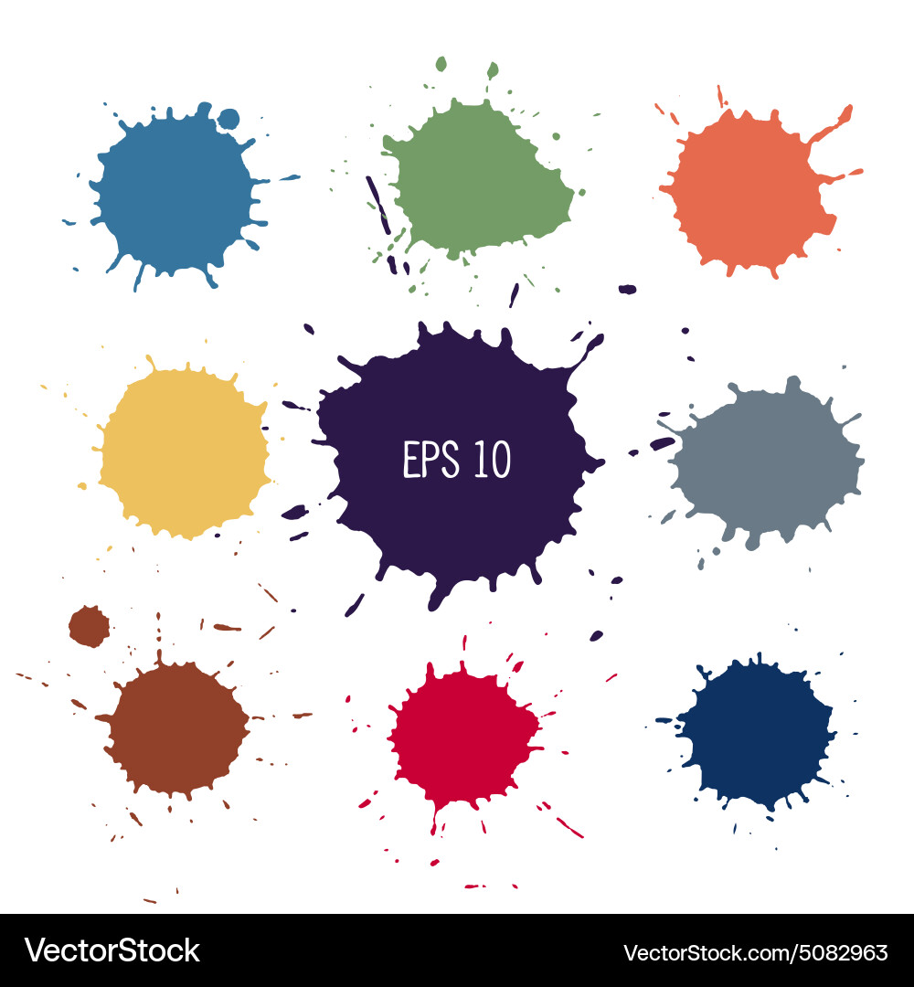 Paint drops Royalty Free Vector Image - VectorStock