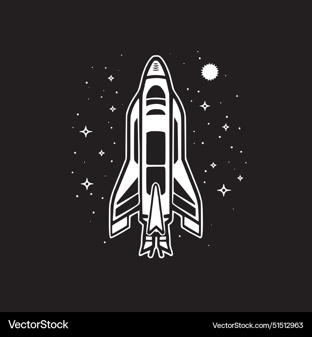 Space - minimalist and simple silhouette Vector Image