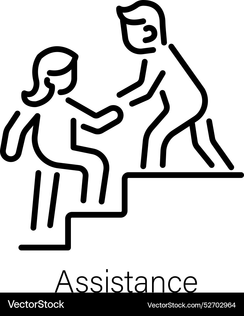 Assistance Royalty Free Vector Image - VectorStock