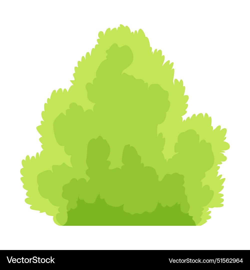 Bush icon cartoon forest or park shrubbery Vector Image