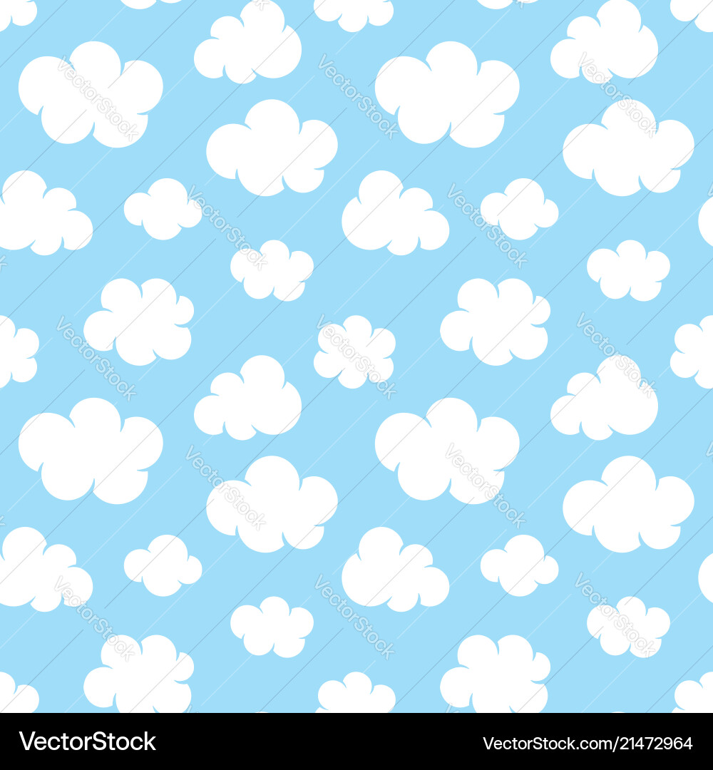Cute Baby Cloud Pattern Royalty Free Vector Image