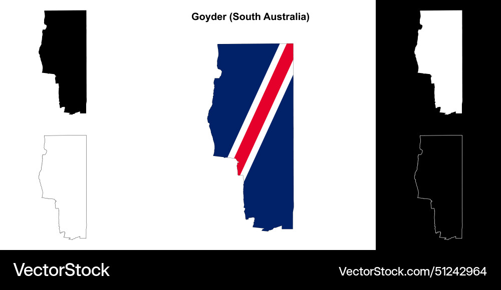 Goyder outline map Royalty Free Vector Image - VectorStock
