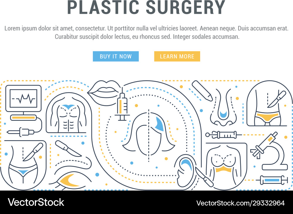 Linear plastic surgery Royalty Free Vector Image