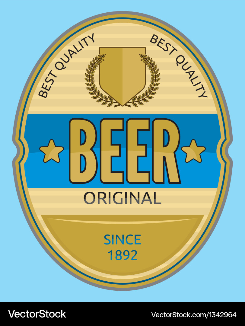 Retro Beer Label Royalty Free Vector Image - VectorStock