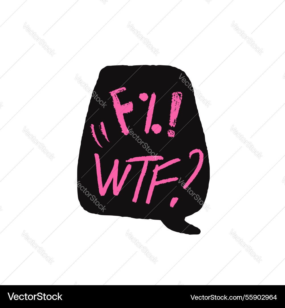 Speech bubble with swear words curse crayon Vector Image