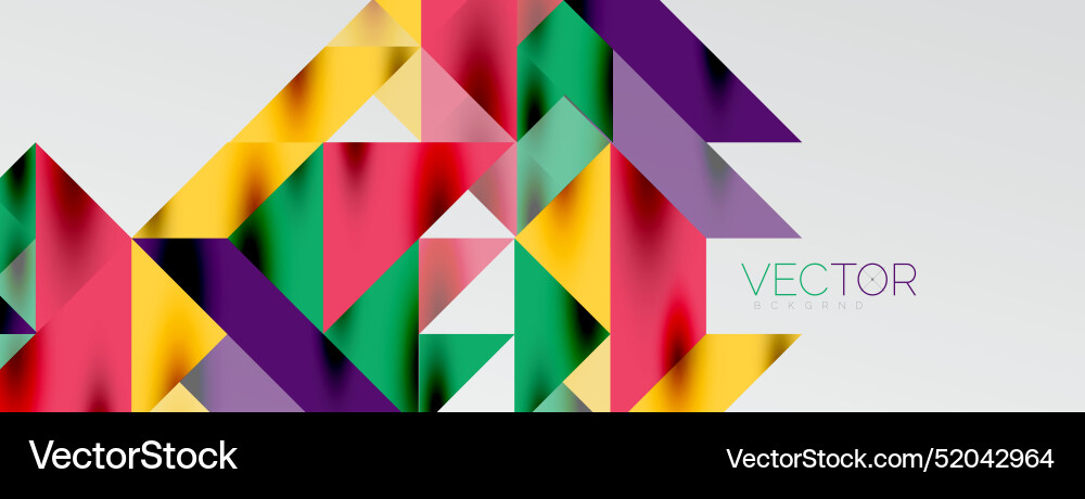 Tech minimal overlapping triangle shapes elements Vector Image