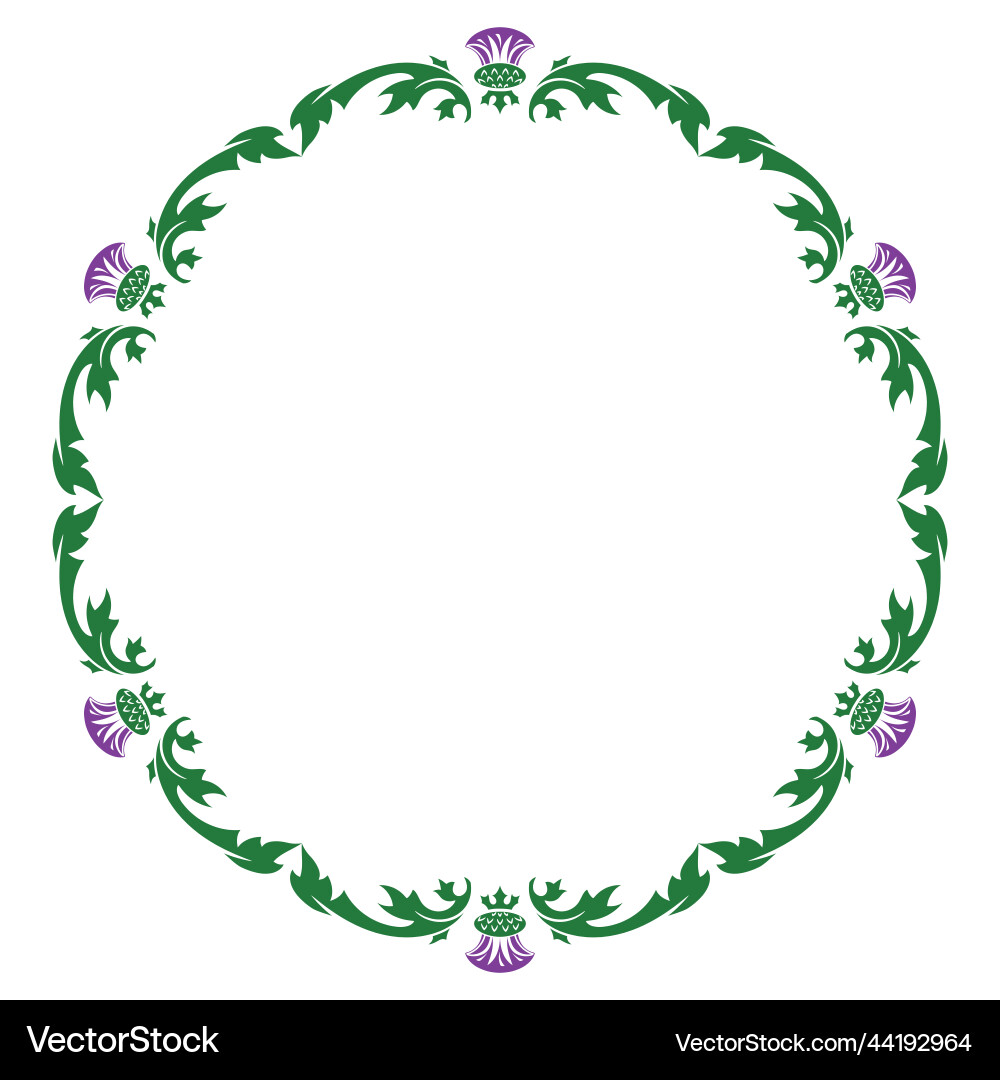 Thistle Border Ornament Royalty Free Vector Image