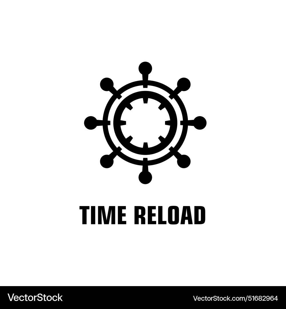 Time reload icon or logo design isolated sign Vector Image