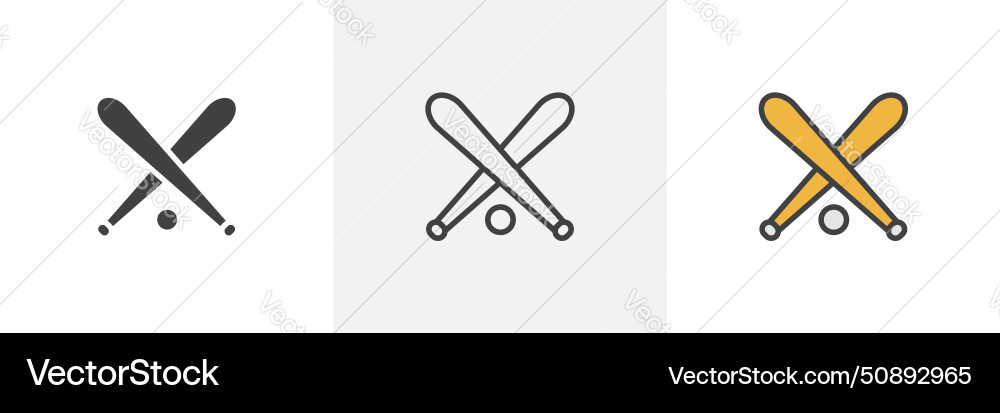 Baseball icon set american sport play Royalty Free Vector