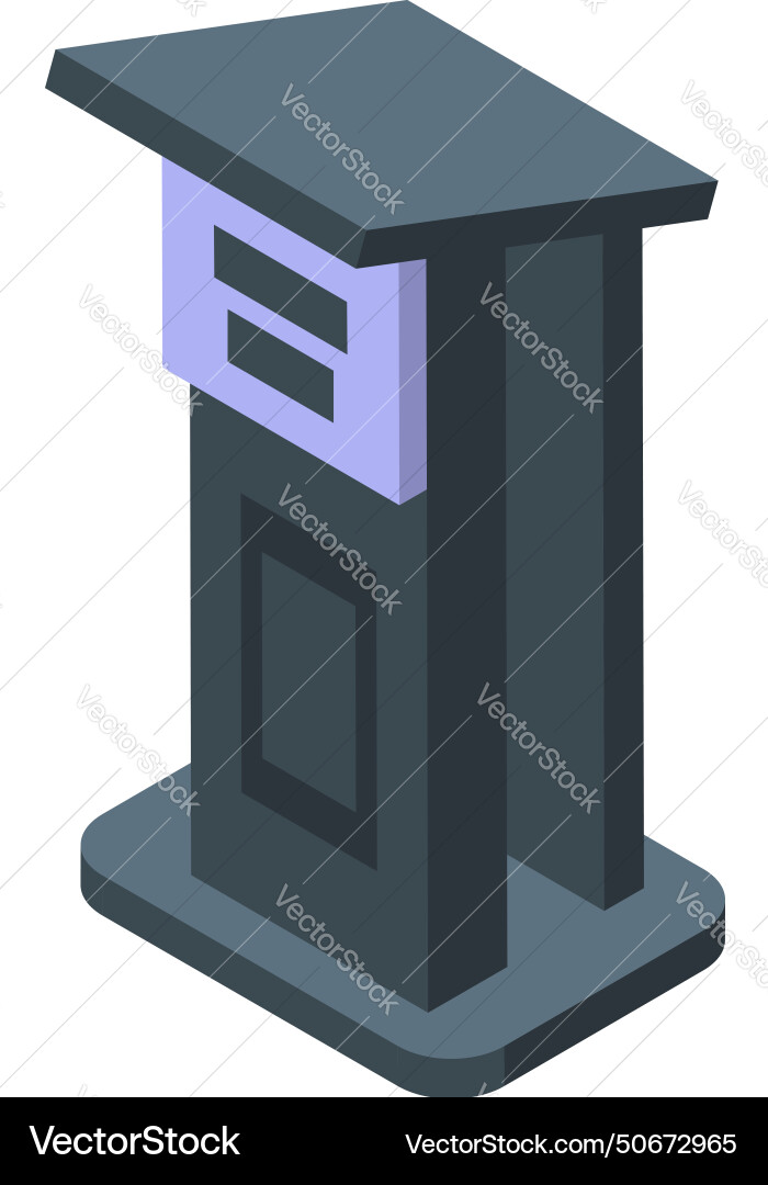 Ceremony tribune icon isometric conference Vector Image