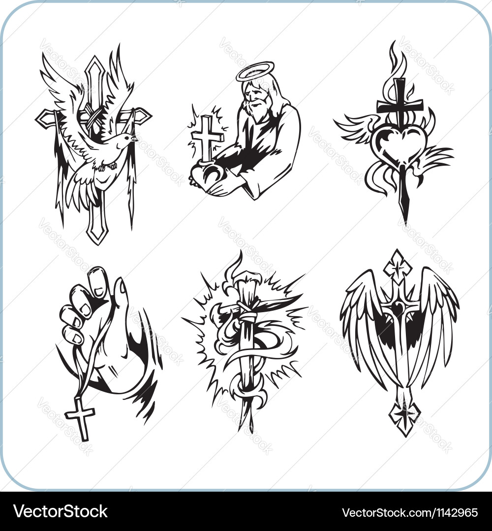 Christian Religious Symbols – Royalty-Free Vector | VectorStock