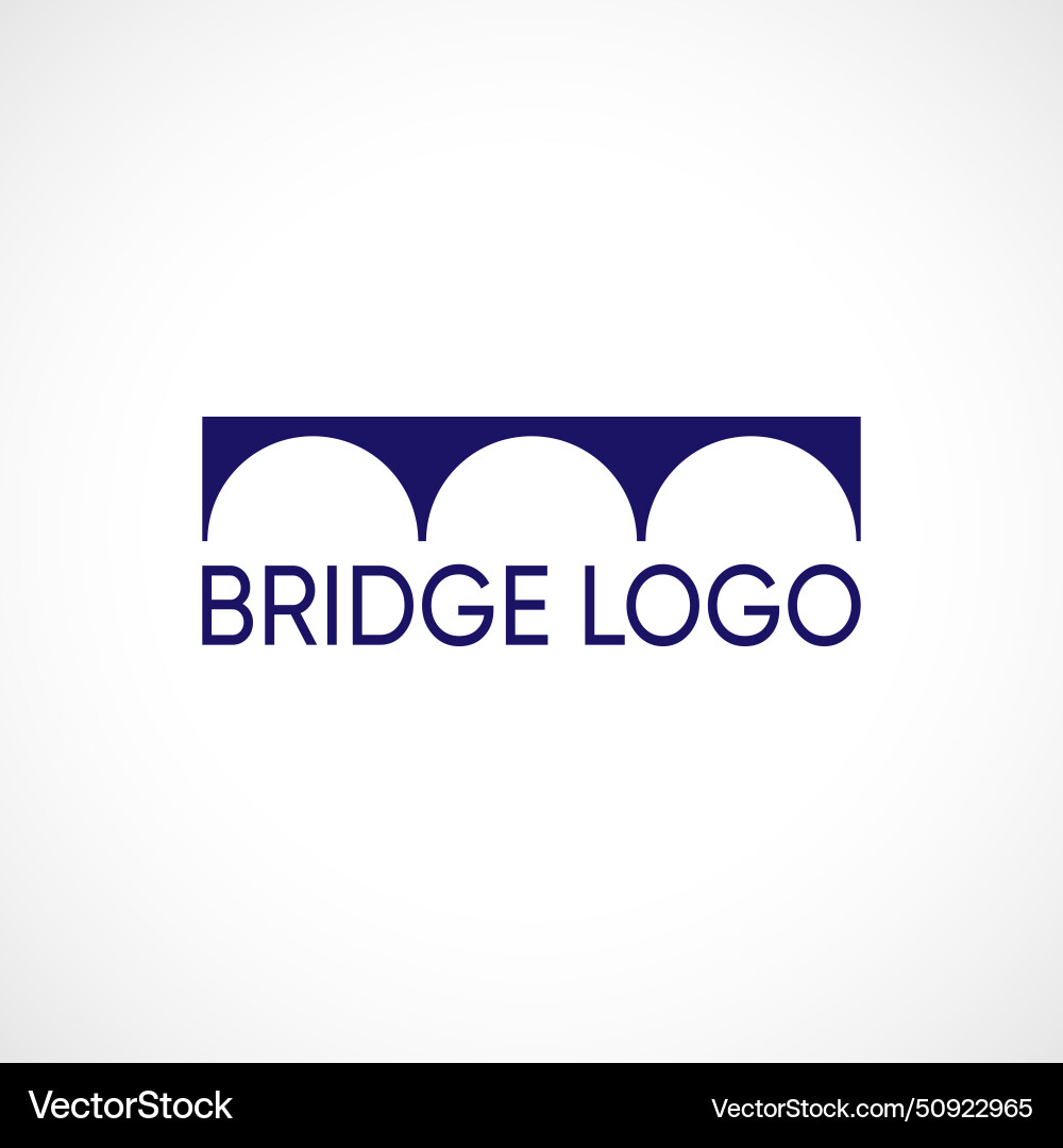 Creative abstract bridge logo design template Vector Image