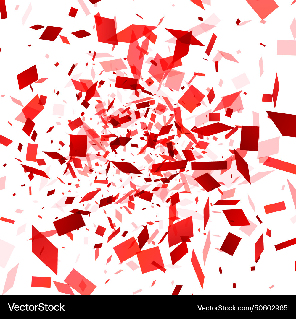 Explosive red shards Royalty Free Vector Image