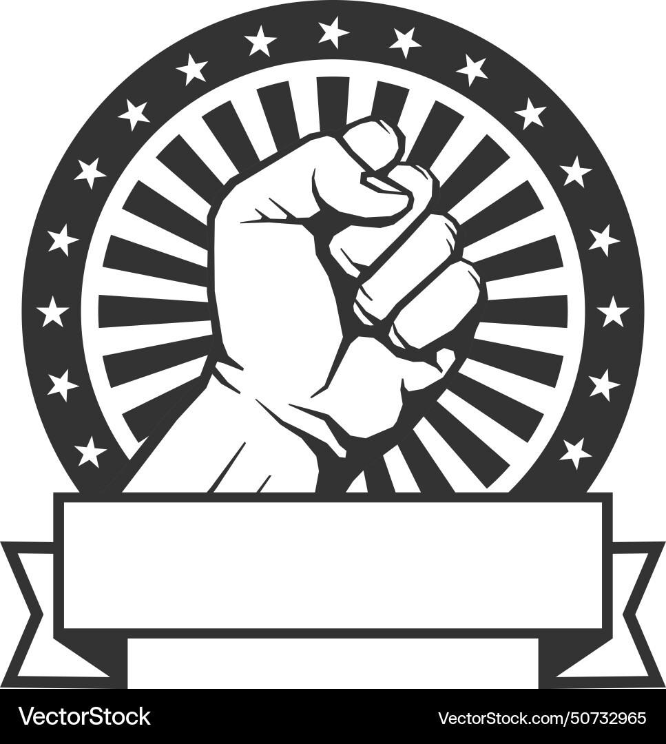 Black And White Fist Logo