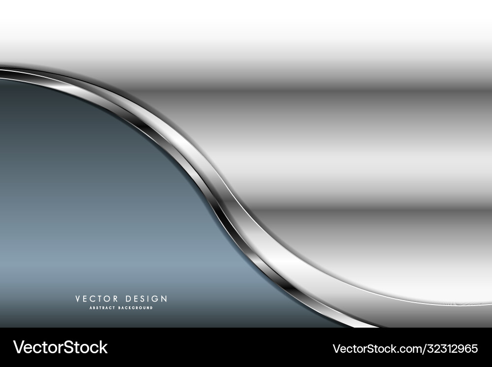 Metallic Blue Silver Abstract Background Vector Image