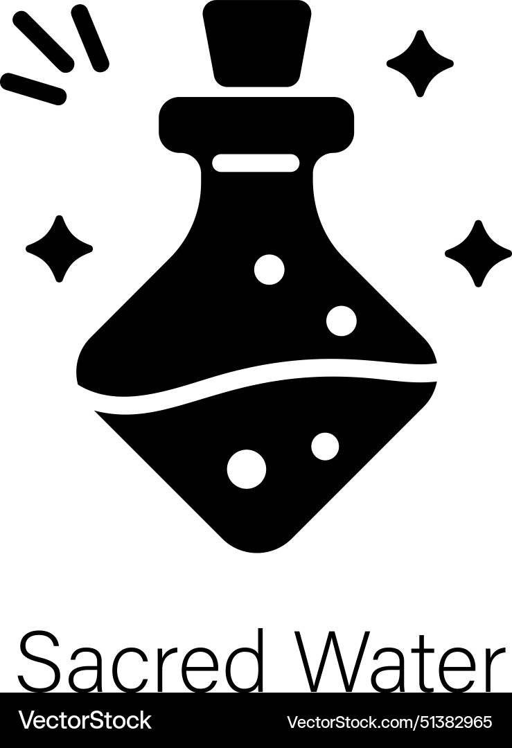Sacred water Royalty Free Vector Image - VectorStock