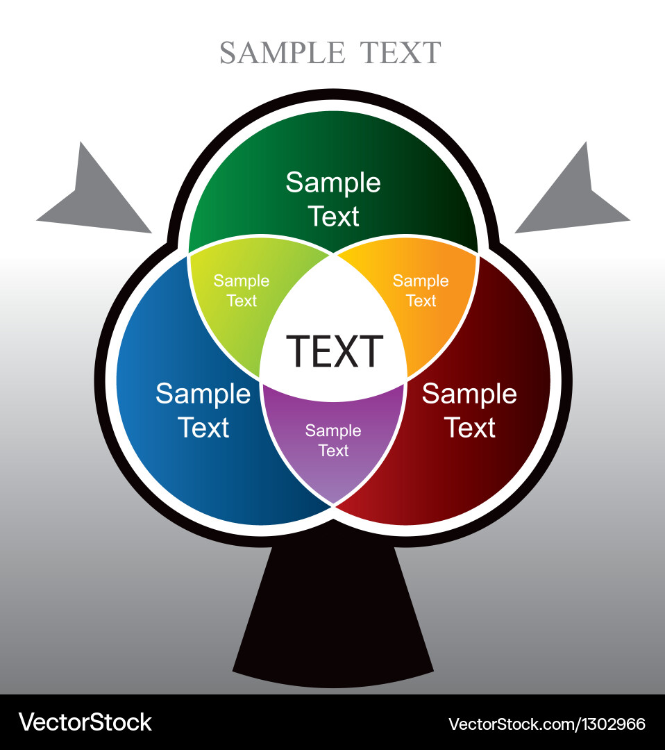 Circle intersect Royalty Free Vector Image - VectorStock