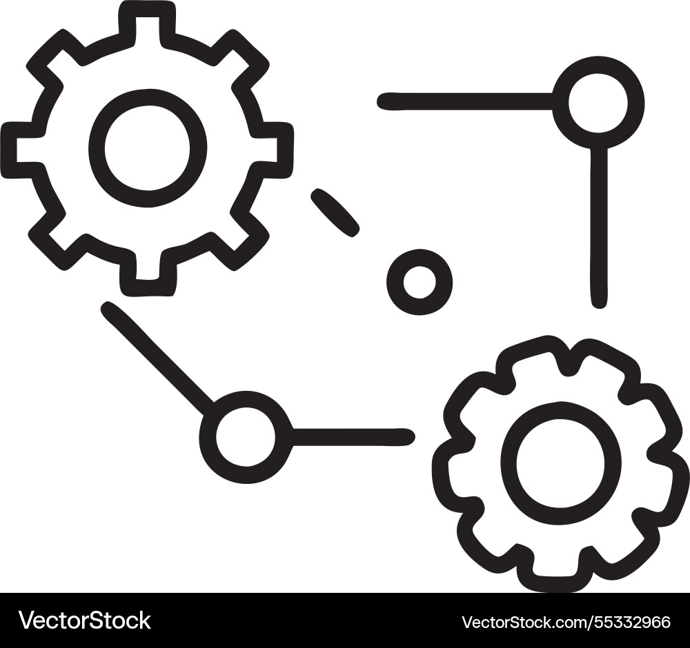 E commerce logistics visualized with cogs Vector Image