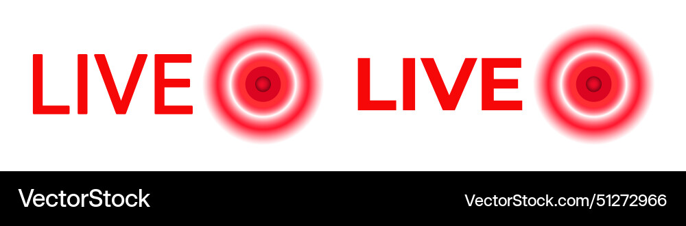 Live video broadcast icon online stream Royalty Free Vector