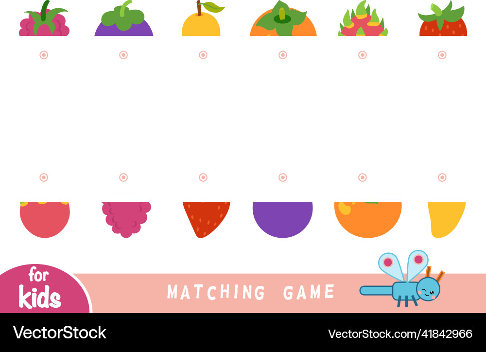 Matching game educational for children match Vector Image