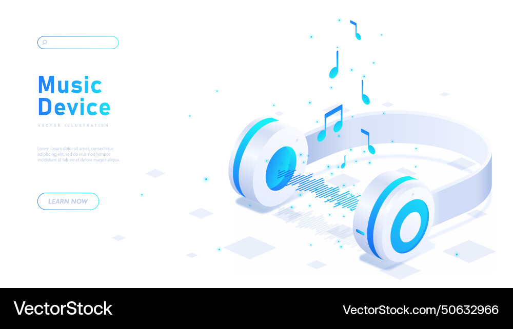 Music device white poster Royalty Free Vector Image