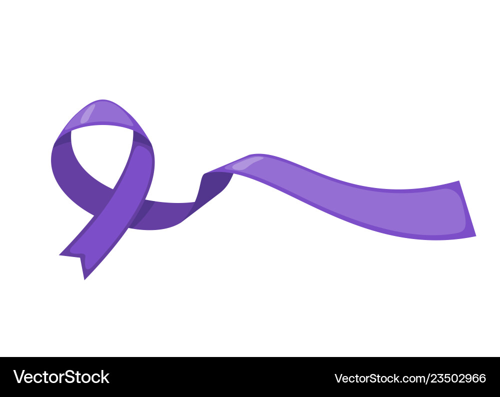 Purple Ribbon Epilepsy Awareness Royalty Free Vector Image